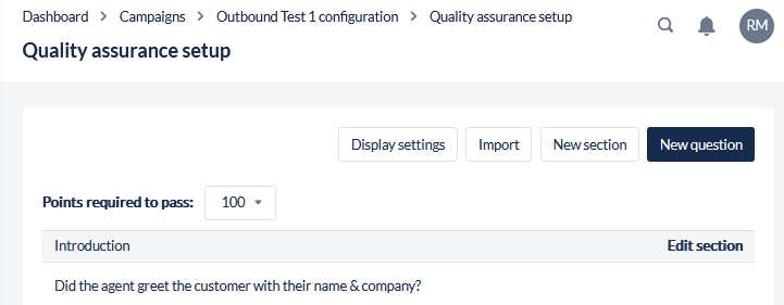 Quality Assurance Setup