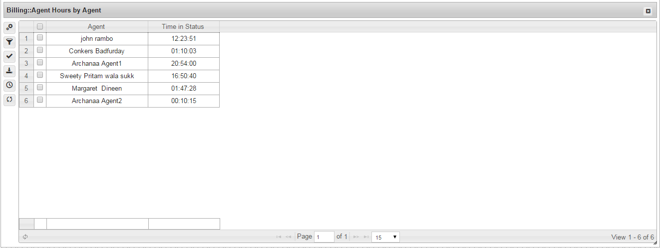 Billing: Agent Hours By Agent