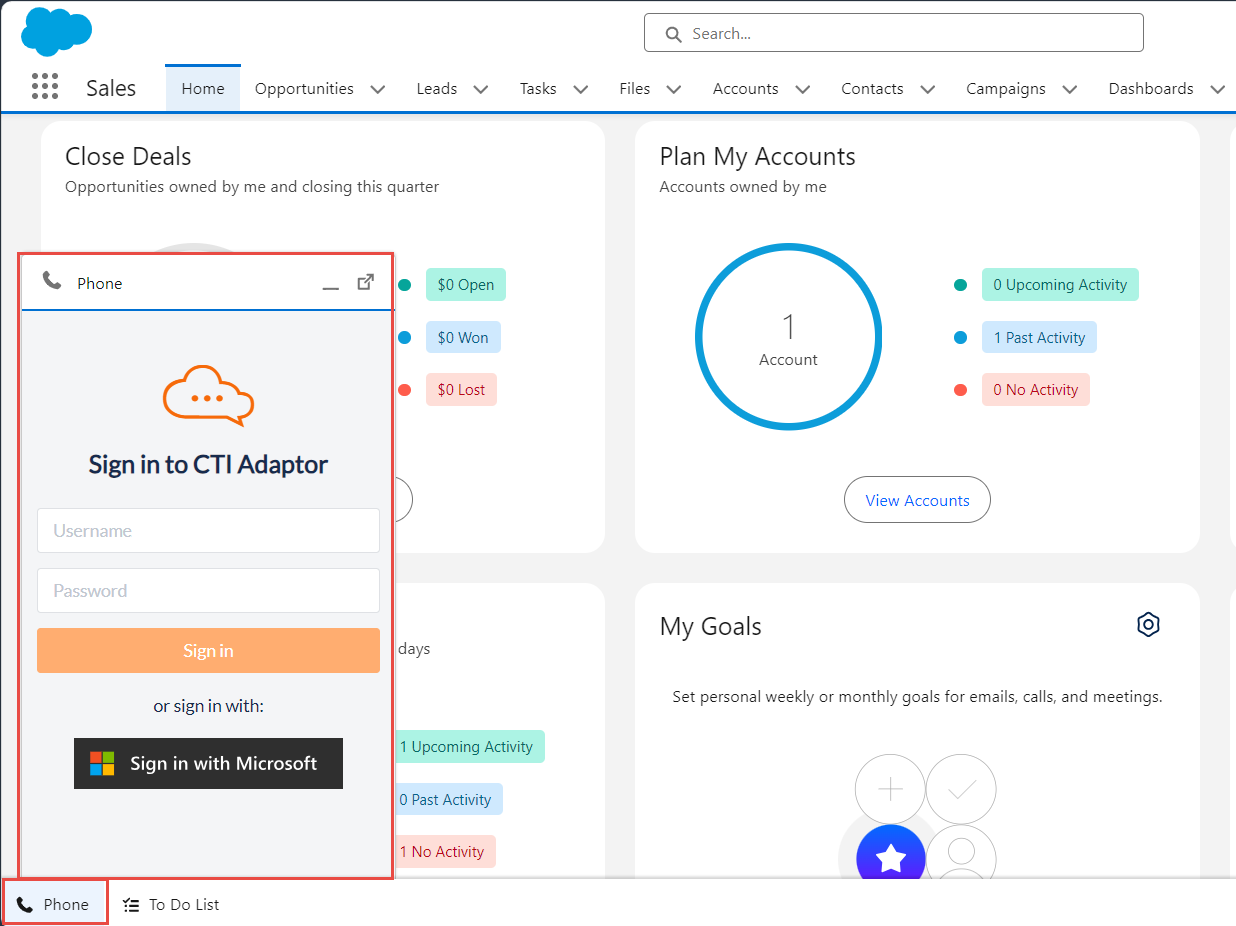 Salesforce CTI Adapter